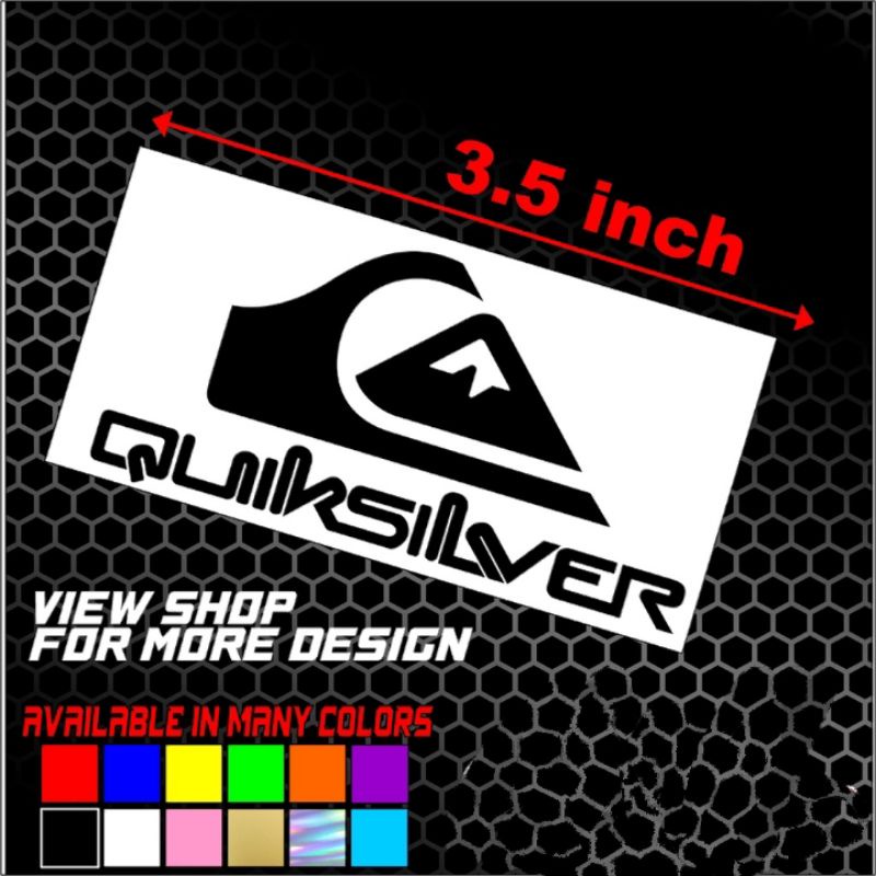 quick silver logo sticker laminated waterproof | Shopee Philippines