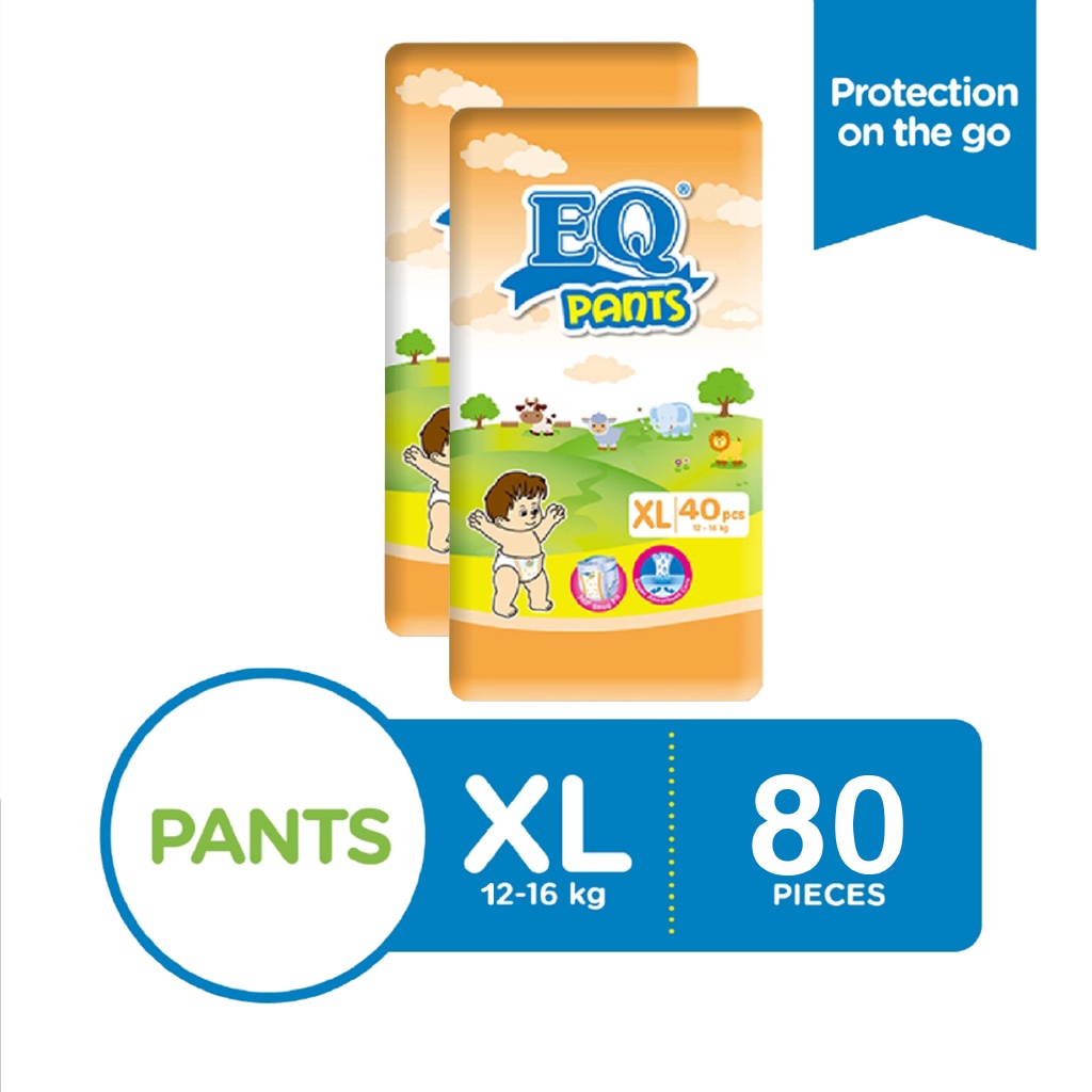 ¤EQ Pants Jumbo Pack XL 40's x 2 packs (80 pcs) - Baby Diaper | Shopee ...
