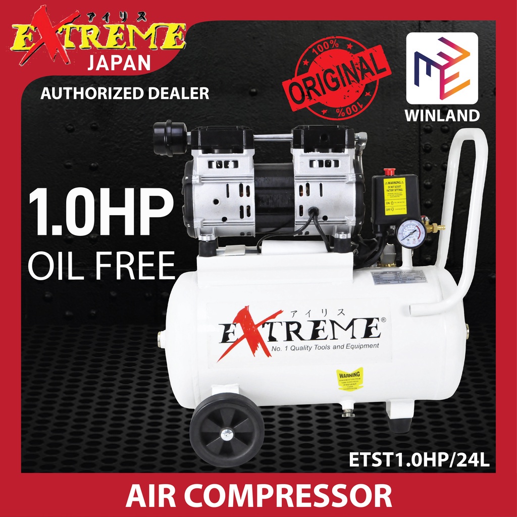Extreme Japan by Winland 1.0HP/24L Direct Drive OIL-FREE Air Compressor ...