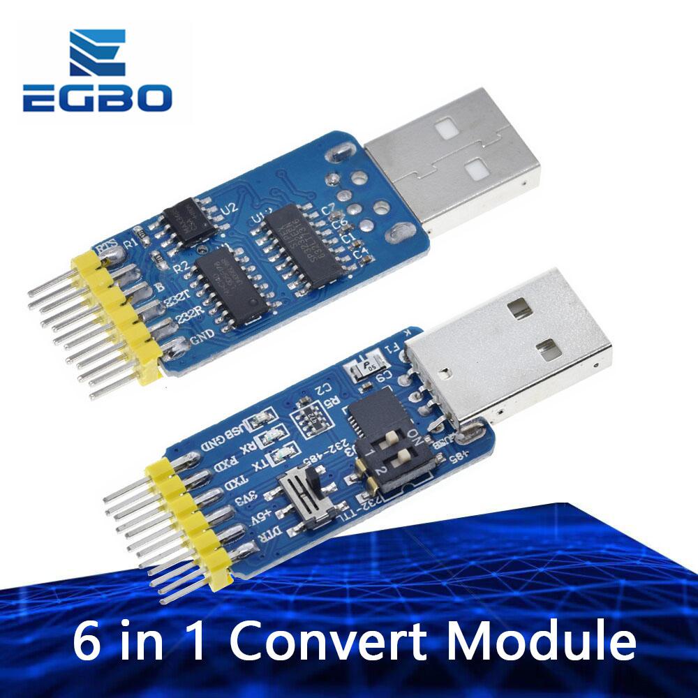 1PCS EGBO NEW USB CP2102 to TTL RS232 USB TTL to RS485 Mutual Convert 6 ...