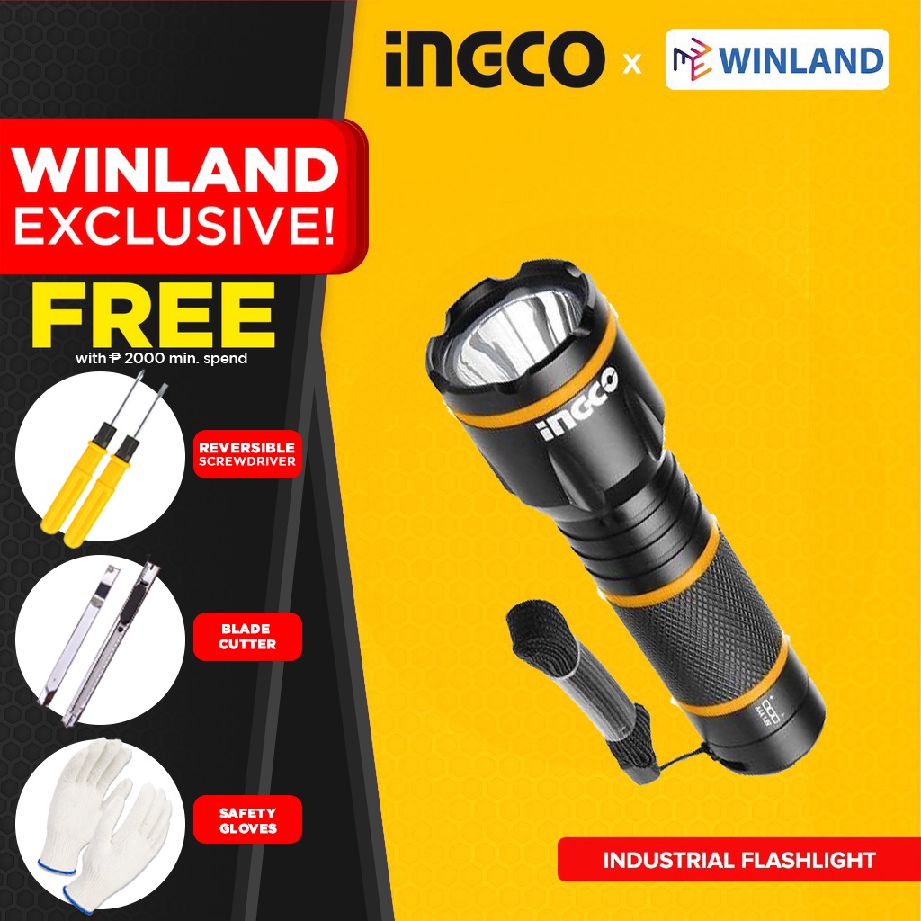 INGCO by Winland Industrial LED Flashlight Flash Light Waterproof ...