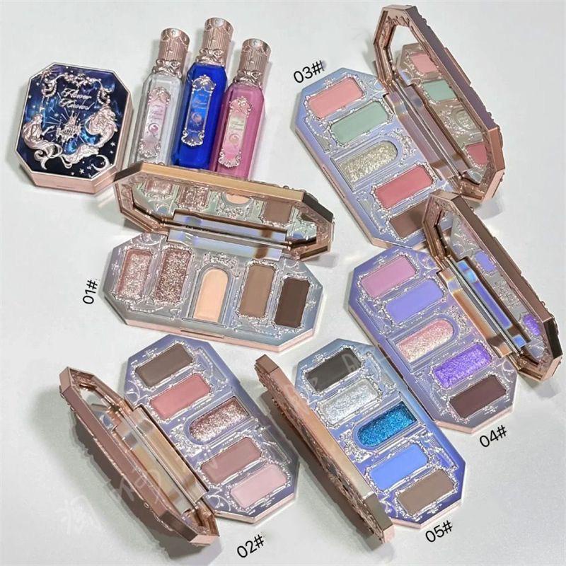 5 Color Glitter Eyeshadow Palette Flower Knows Moonlight Mermaid ...