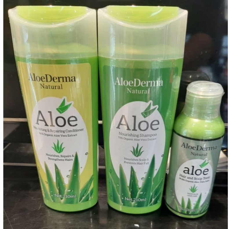 ♕Aloe Derma Natural - ( Shampoo, Conditioner, Scalp Tonic ) | Shopee ...
