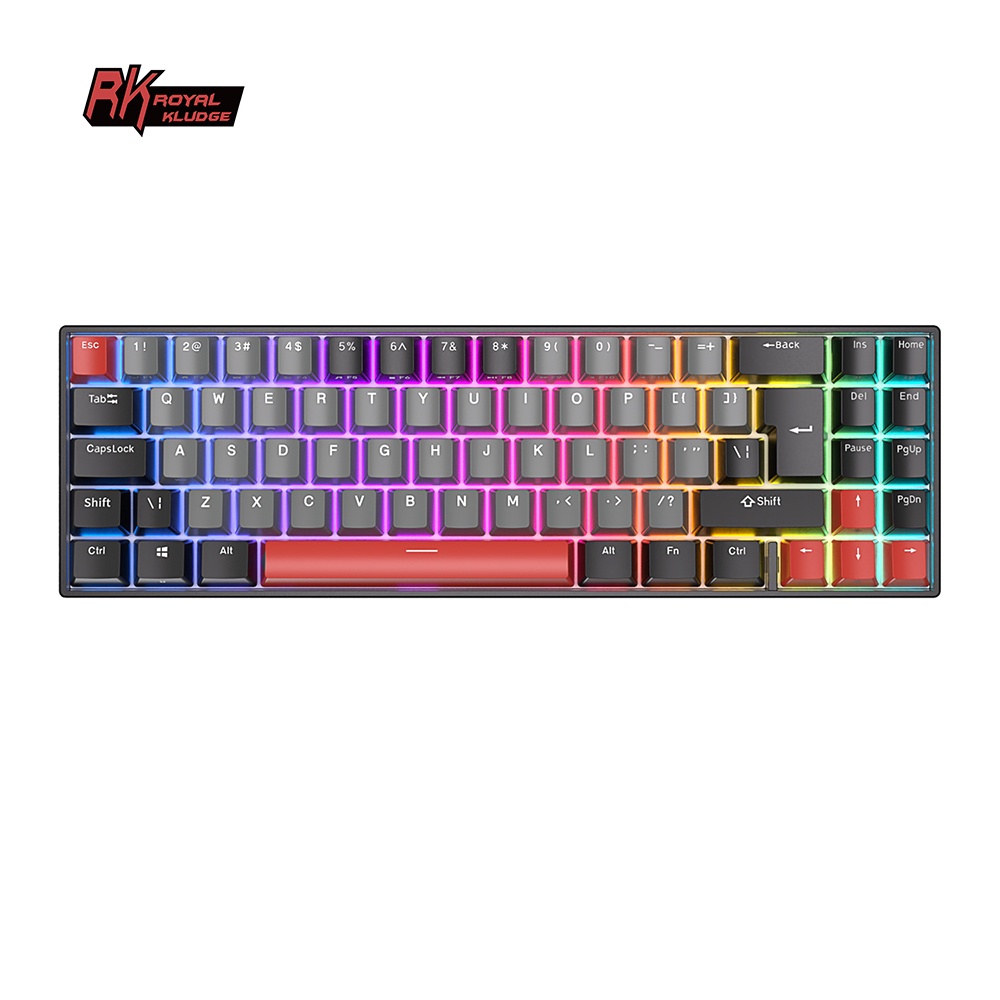 RK71 ROYAL KLUDGE 2.4G Wireless ISO Layout Mechanical Keyboard RGB ...