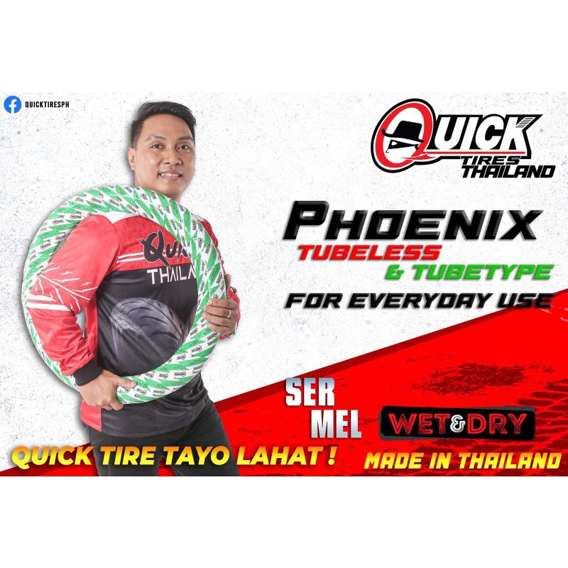 Quick Tire Ang Murang Thailand Made Tire Tube Type Rim 17 | Shopee ...