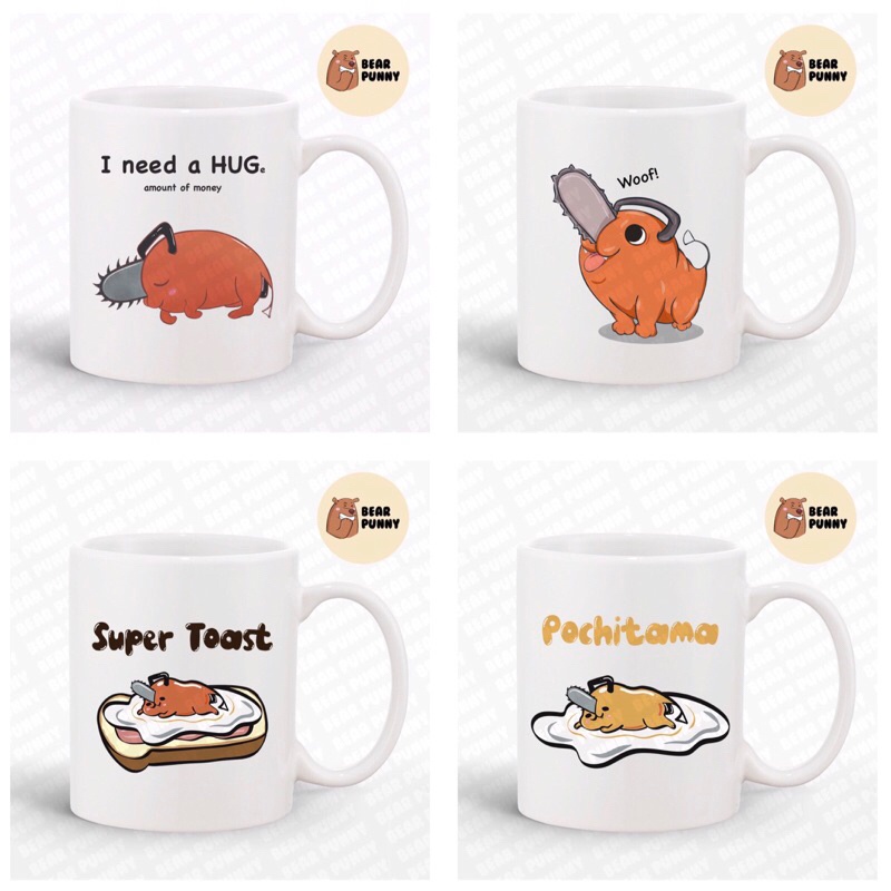 Punny Mugs Fanart Chainsaw Man Pochita Makima Aki Inspired | Shopee ...