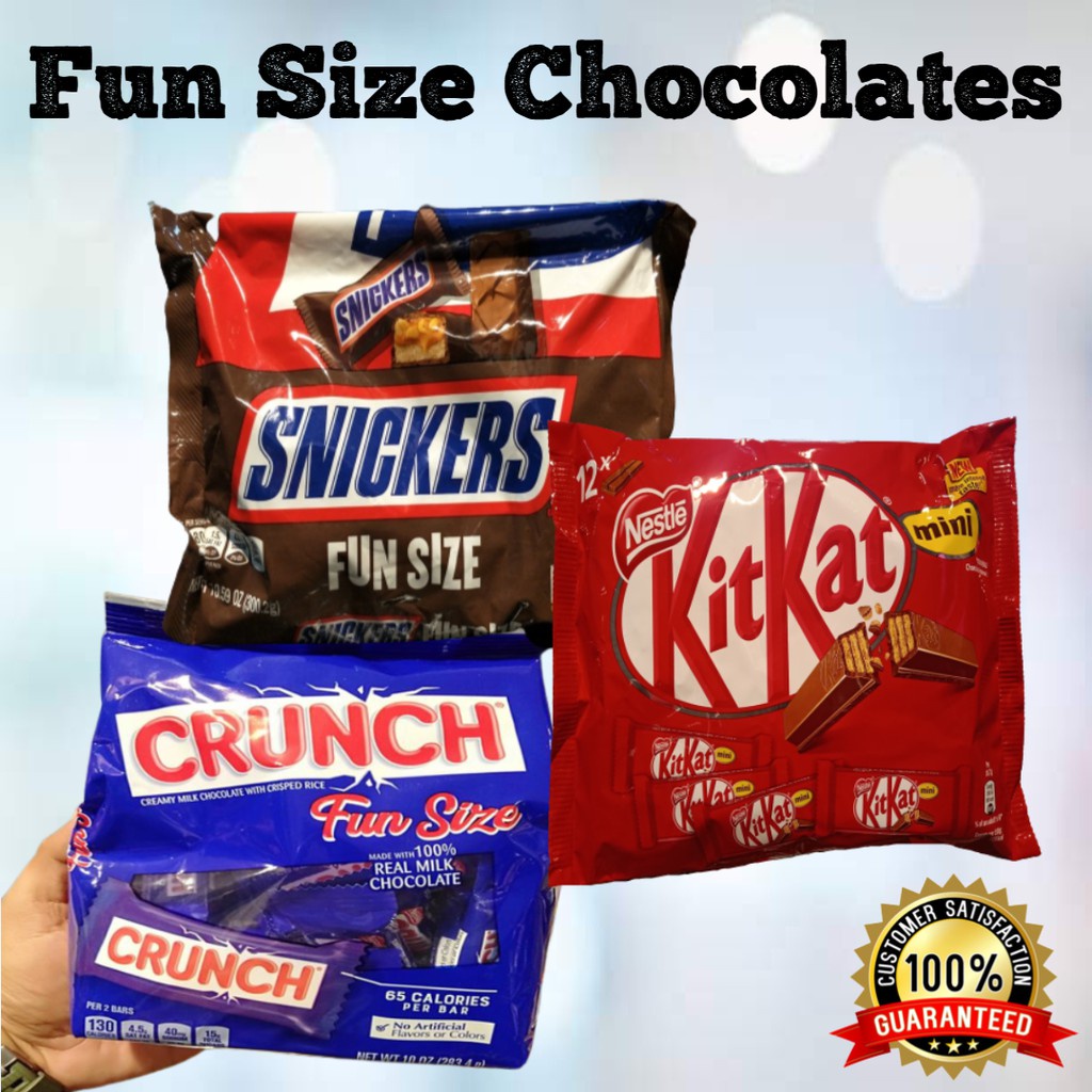 IMPORTED CHOCOLATES KITKAT SNICKERS AND CRUNCH FUN SIZE | Shopee ...