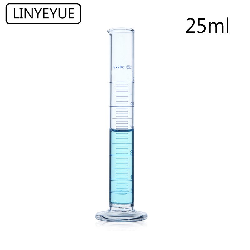 10pcs/pack 25mL Graduated Glass Measuring Cylinder Graduated Cylinder ...