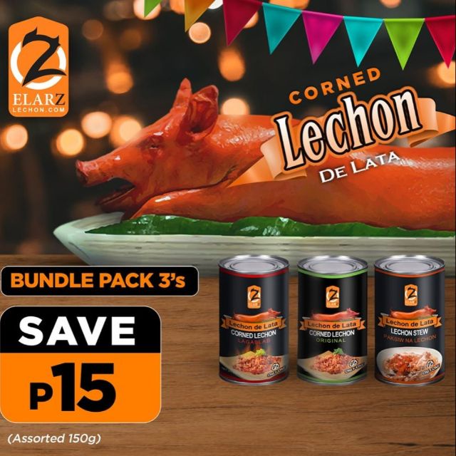 ﹉Elarz Corned Lechon (150 grams) | Shopee Philippines