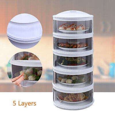 angel .sph-5-Layer Stackable Dustproof Round Food Cover Box ...