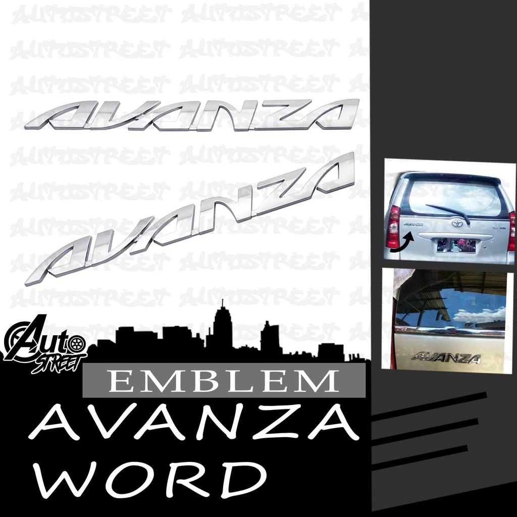 AVANZA Word Rear Trunk Emblem Badge for Toyota Avanza (Chrome) | Shopee ...
