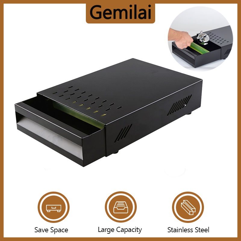 Espresso Coffee Knock Box Drawer Stainless Steel Pull-Out Style Coffee ...