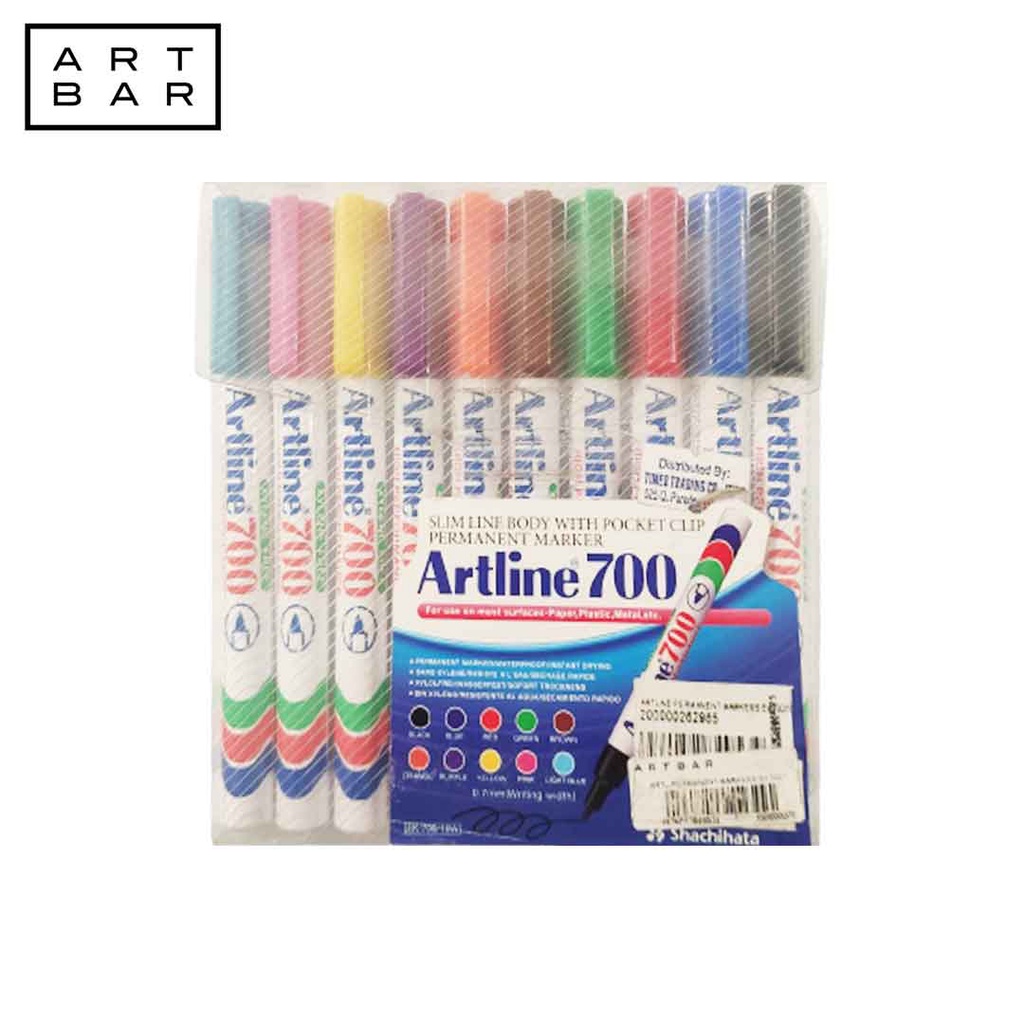 Artline Permanent Markers EK700/10W 0.7mm 10s - Art Bar PH | Shopee ...
