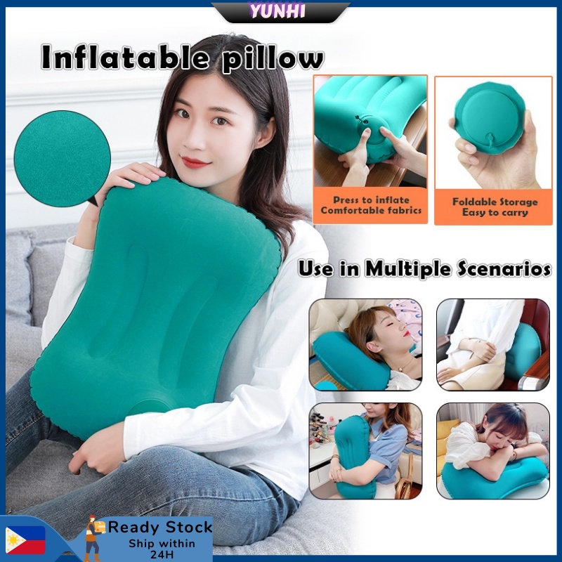 【yunh1】Inflatable Travel Pillow Press Type Inflatable U-Shape Pillow ...