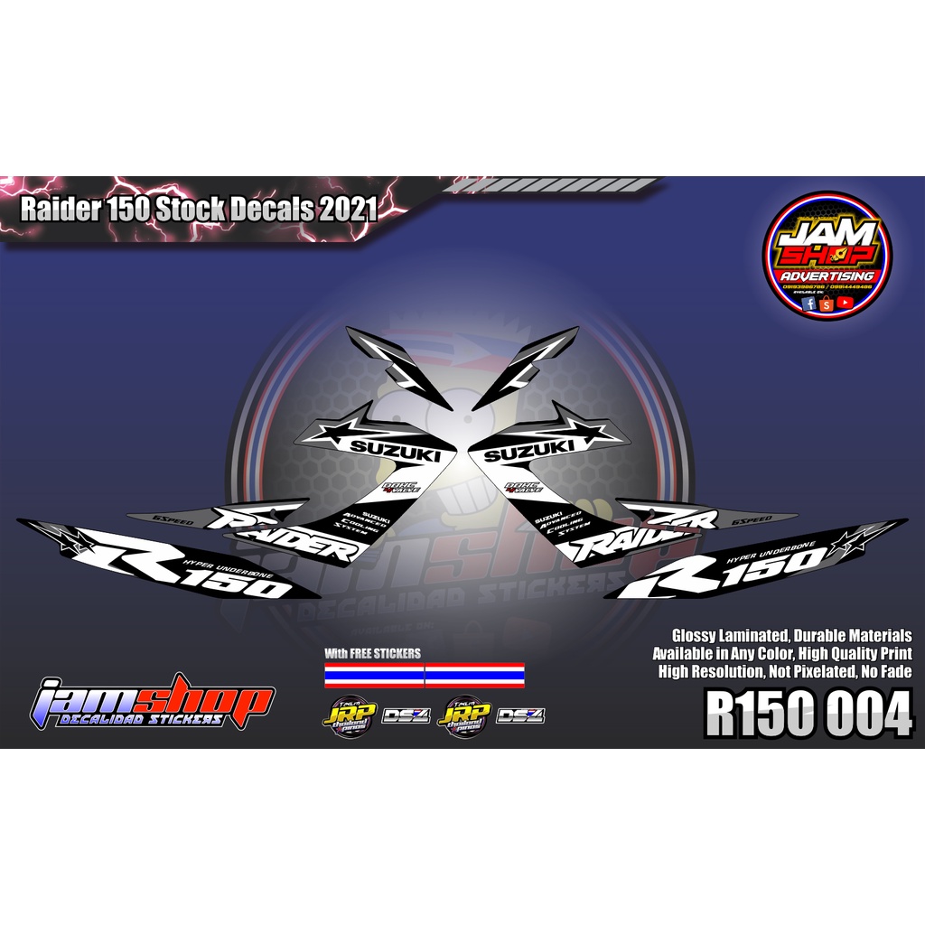 Raider 150 Stock Decals Customized Color Combination | Shopee Philippines