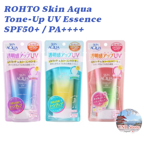 ROHTO Skin Aqua Super Tone-Up UV Essence Sunscreen 80g SPF50+ PA++++【Direct from Japan】 | Shopee ...