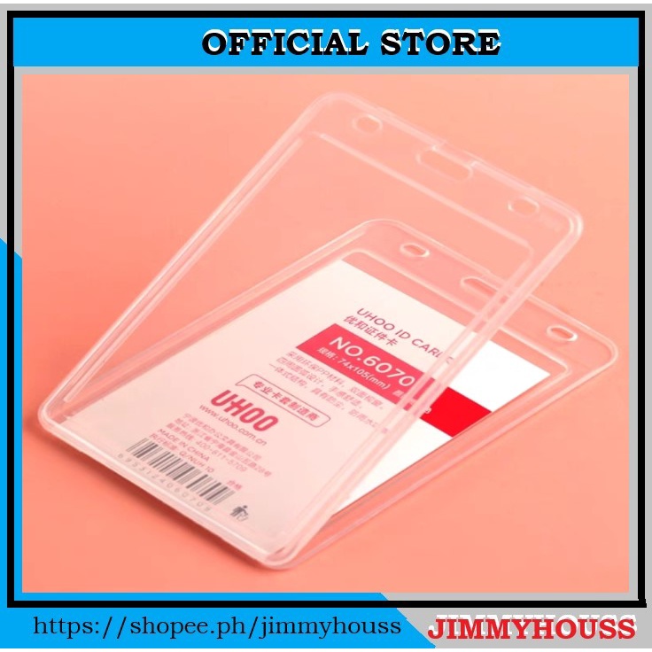 JH Flip Cover Type Transparent PVC Card Sleeve Waterproof ID Card Cover ...