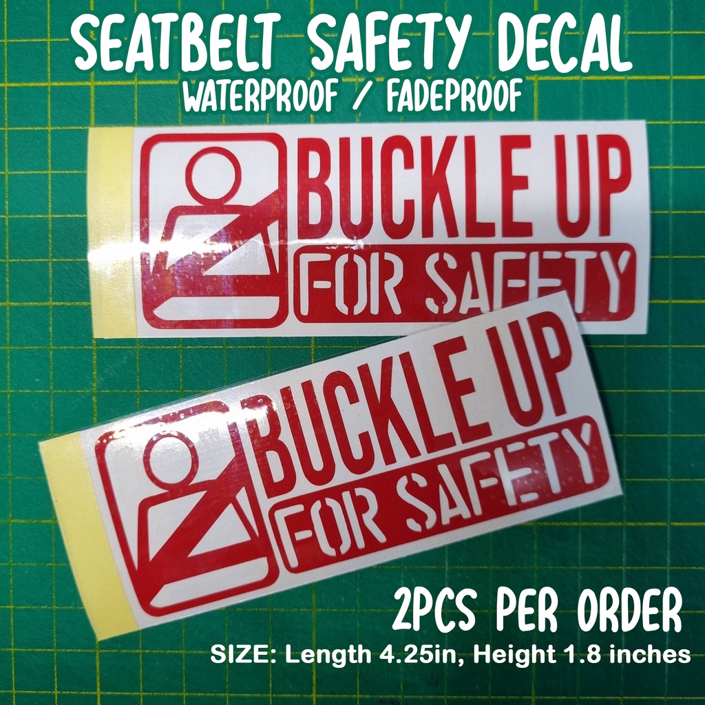 Buckle Up Seatbelt Safety Car Decal Waterproof sticker | Shopee Philippines