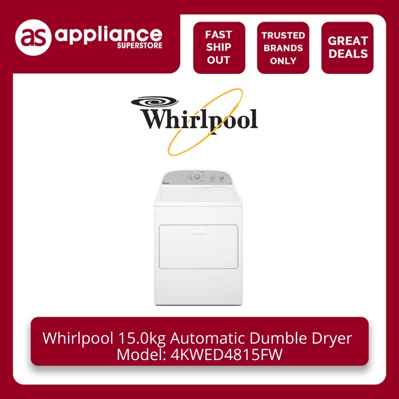 Whirlpool 15kg Automatic Dumble Dryer 4KWED4815FW | Shopee Philippines