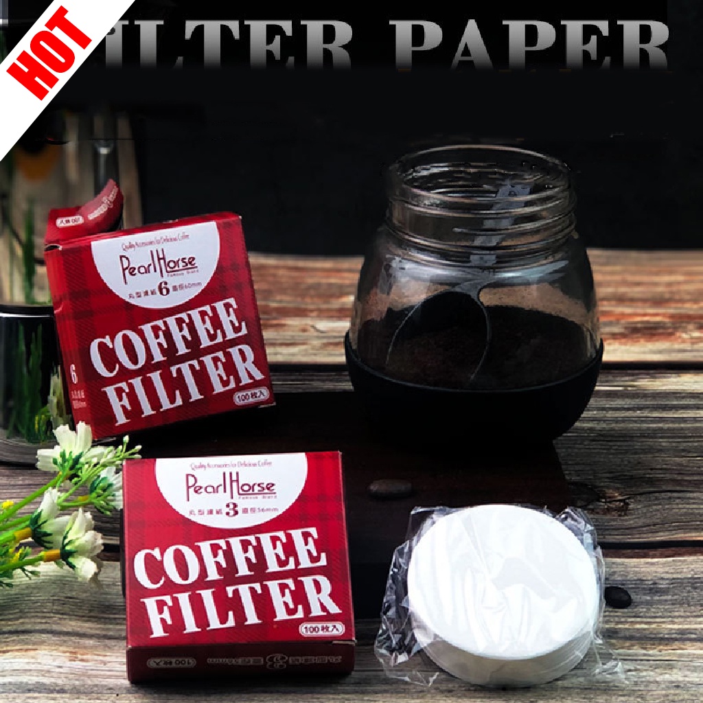 Circular coffee filter paper -100 sheets/box Filter for Moka Pot Paper ...