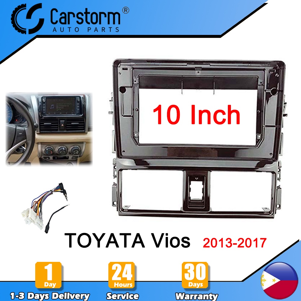Carstorm 2 Din Car Radio Frame for Toyota Vios 2013-2017 Dash Kit Radio ...