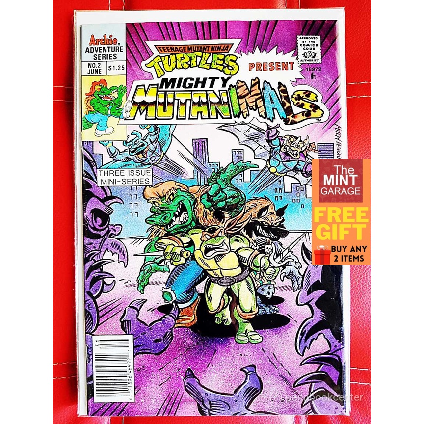 Mighty Mutanimals 2 Archie Comic Book FN 1991 Teenage Mutant Ninja ...