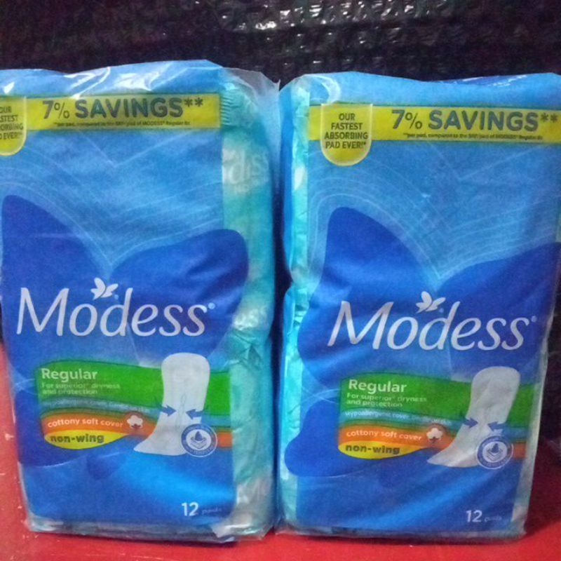 Modess 12s Cottony Soft Non Wings Sanitary Napkins | Shopee Philippines