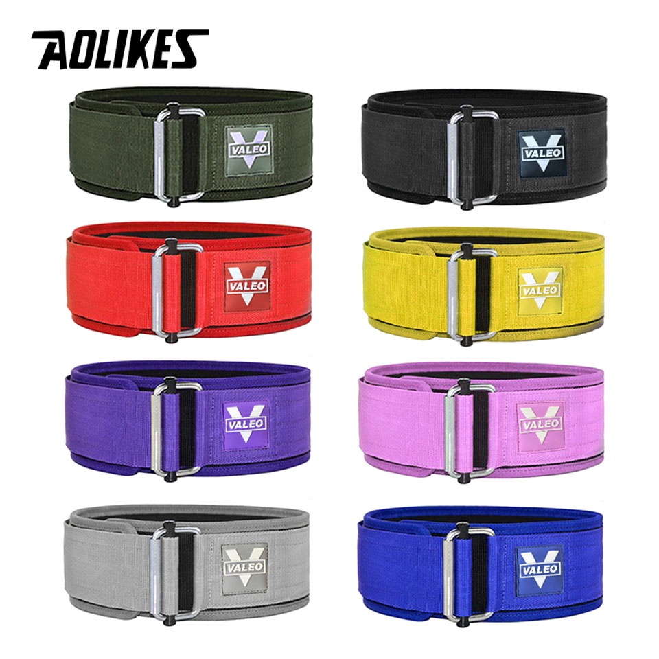 AOLIKES Quick Locking Weightlifting Belt Adjustable Nylon Gym Workout ...