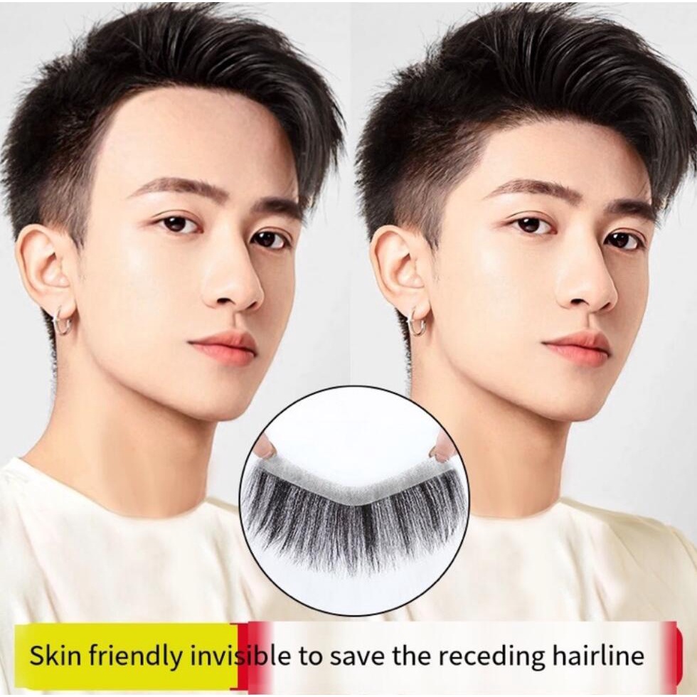 Hairline wig stickers light and thin real hair fake bangs high forehead ...