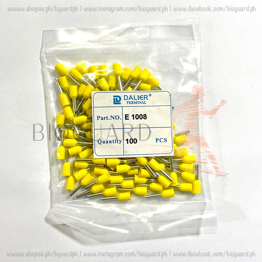 ¤Ferrule Terminal Lugs for 0.75mm2 - 1.0mm2 (100 pcs/pack) in Red ...