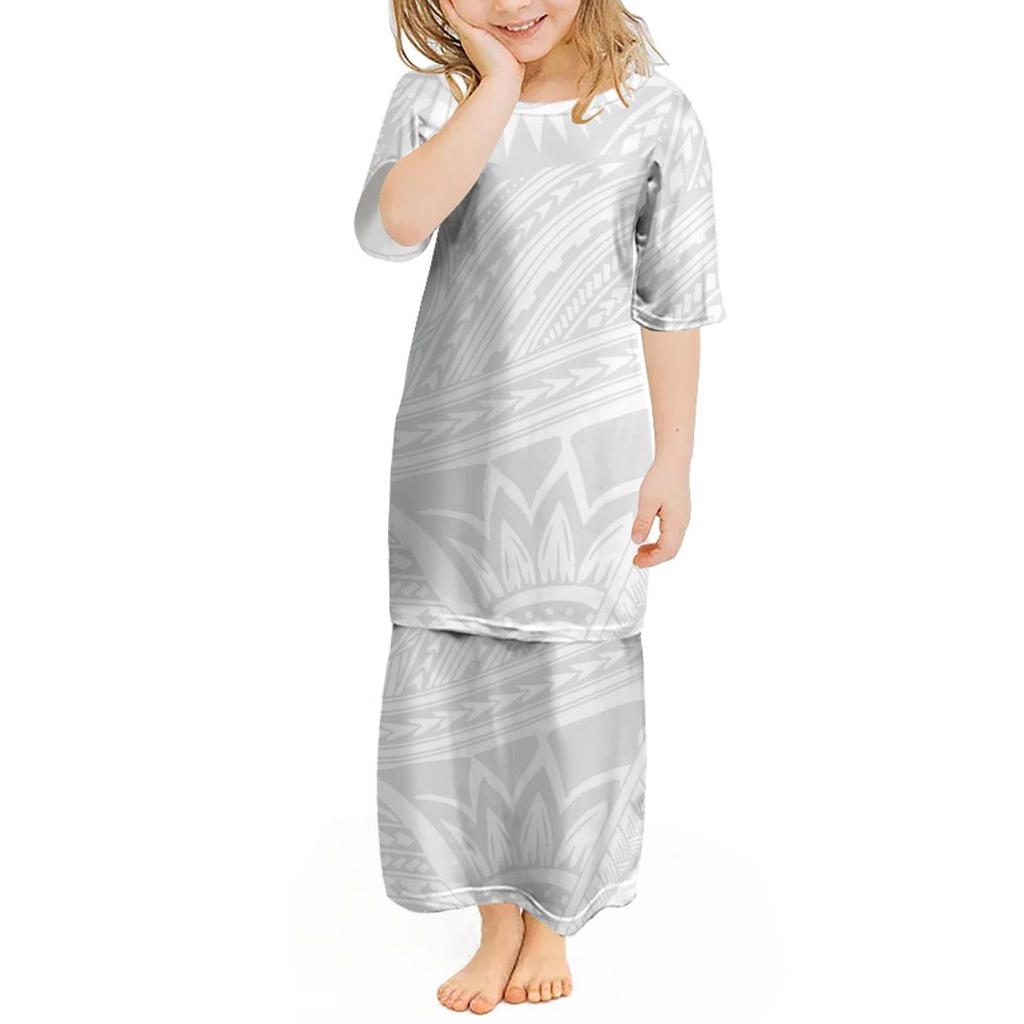 Polynesian Hawaii Top Quality Girls Puletasi Dress Pacific Island Art ...