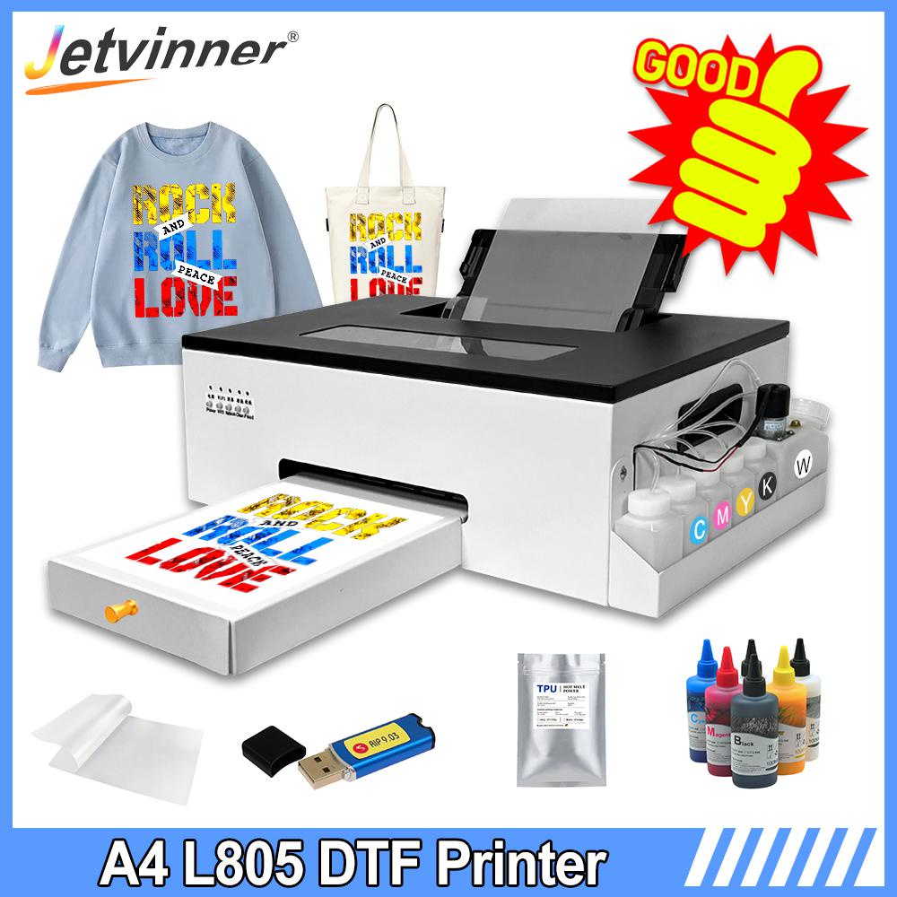 A4 DTF Printer Machine Direct Transfer Film Printer L805 A4 T Shirt Printing Machine For Jeans ...