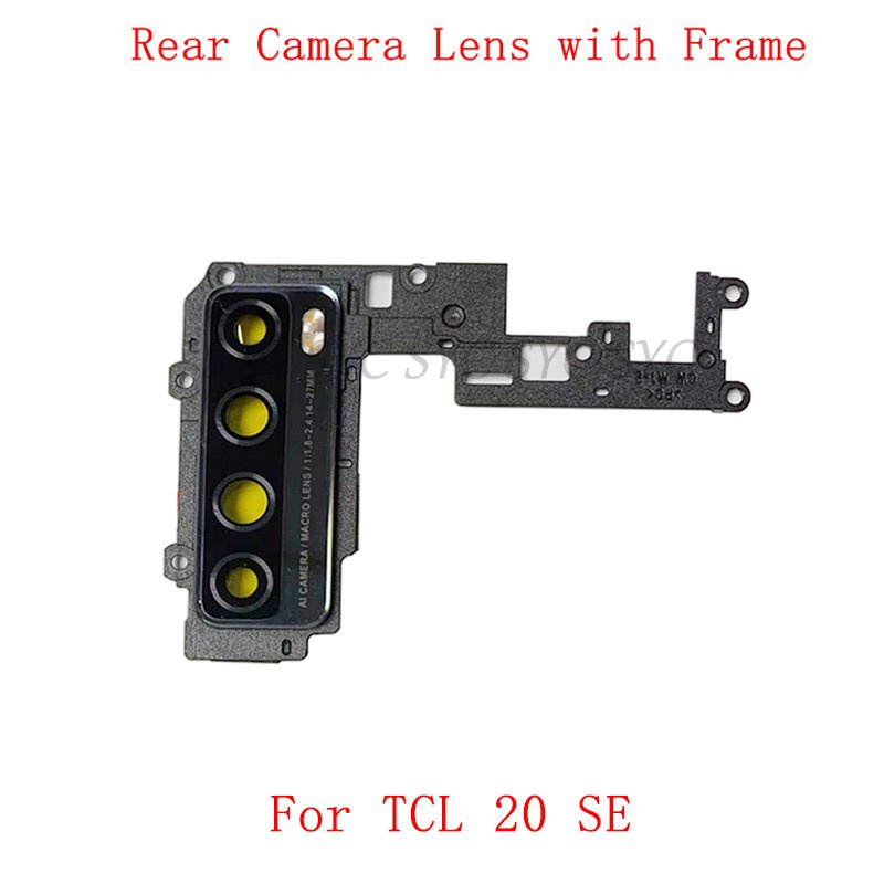 Back Rear Camera Lens Glass with Frame Holder For TCL 20 SE T671 Camera ...