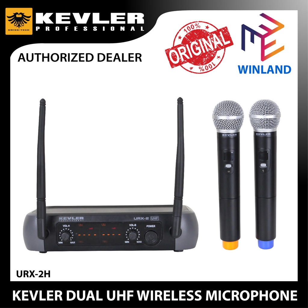 KEVLER by Winland Dual UHF Handheld Wireless Microphone Mic w/ 16 ...