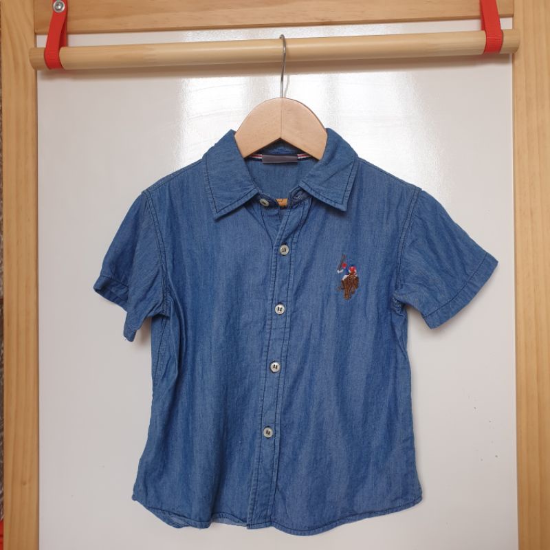 US POLO ASSN — Denim Polo (Pre-loved) | Shopee Philippines