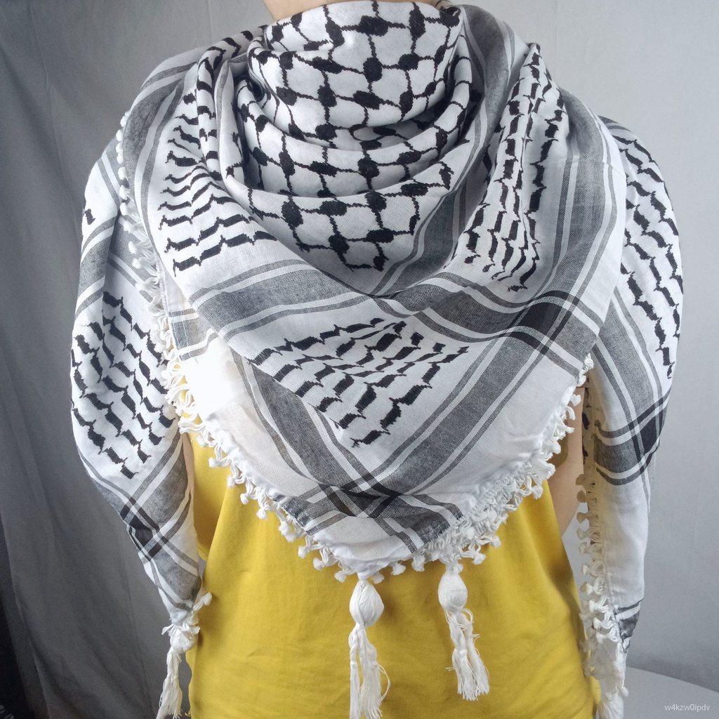 palestine scarf of Men Yashmagh Shemagh Black Arab Men Arafat Scarf ...