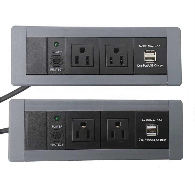USA flat desktop recessed electrical socket with usb | Shopee Philippines
