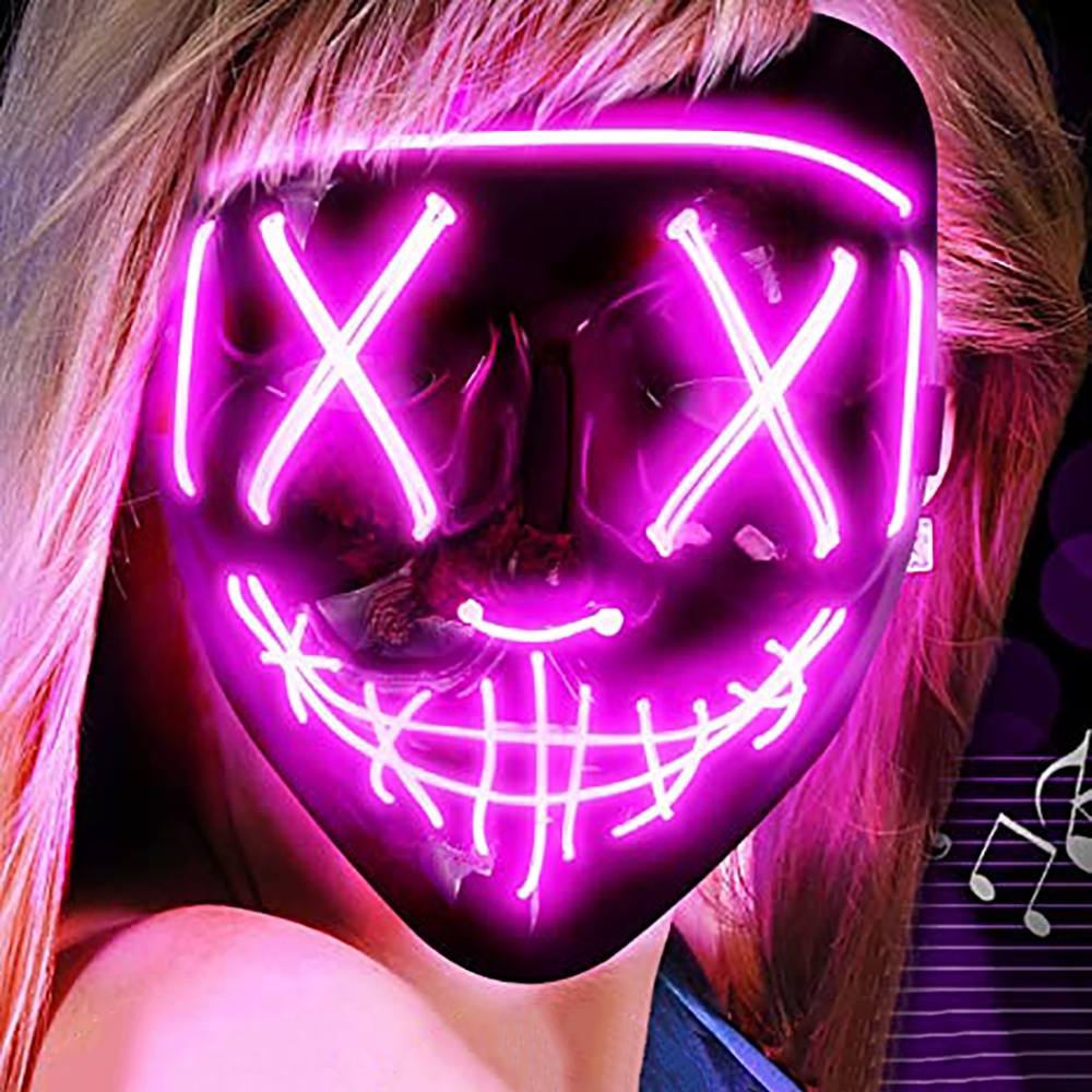 ぅバ Cosmask Halloween Neon Mask Led Mask Masque Masquerade Party Masks ...