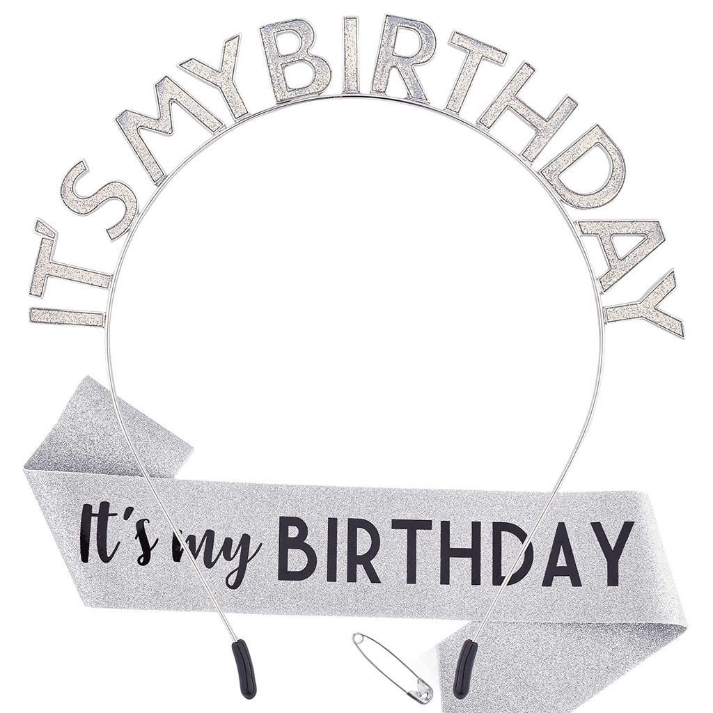 Happy Birthday Crowns for Women IT'S MY BIRTHDAY Alloy Headband with ...