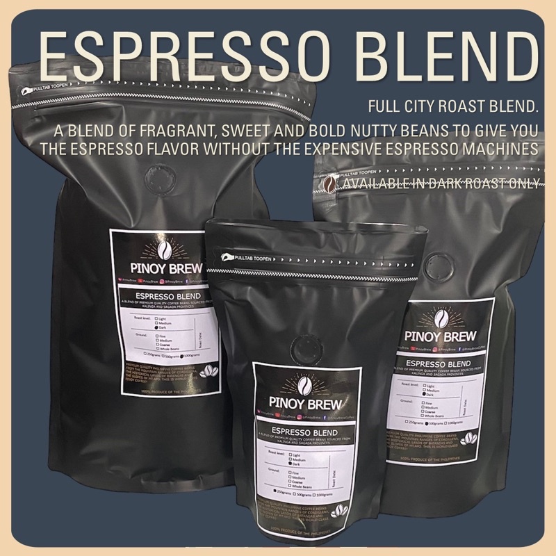 ESPRESSO BLEND Coffee by Pinoy Brew | Shopee Philippines