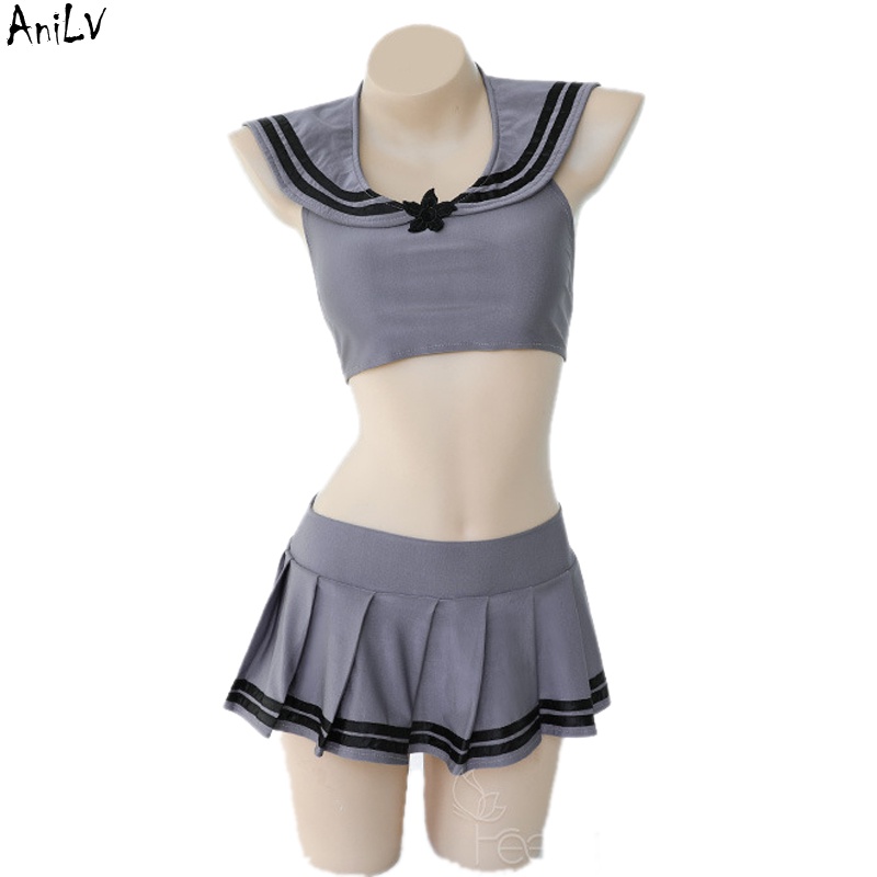 AniLV School Student Girl Sailor Swimsuit Costume Summer Beach JK Anime ...