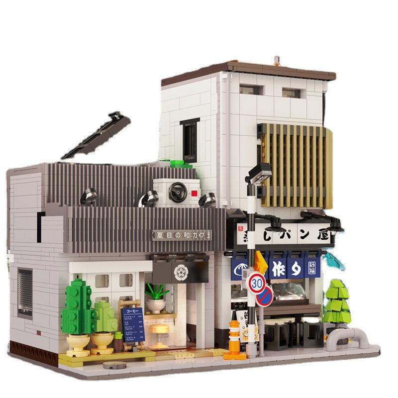 Cada Japanese Summer Breeze Coffee Shop Building Blocks Street View MOC ...