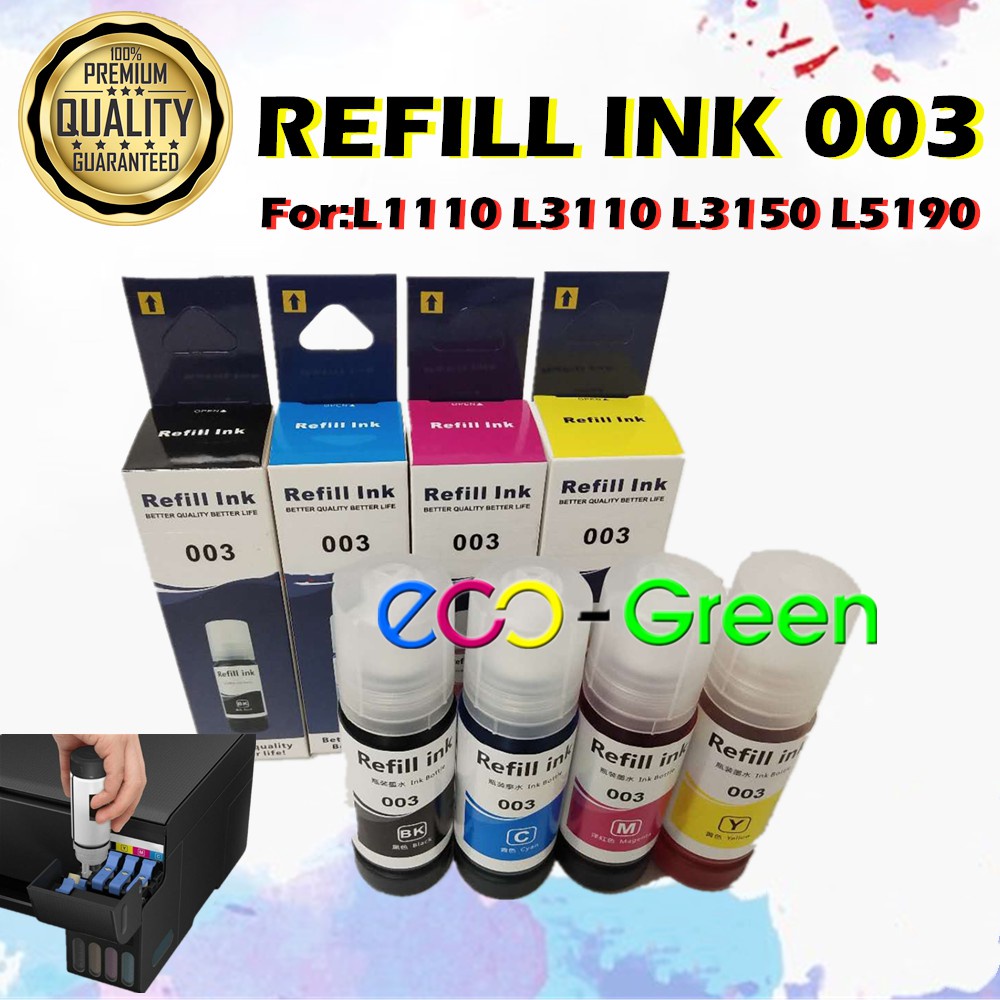 compatible Refill ink 003 Ink 70ml with box for epson l1110 epson L3110 ...