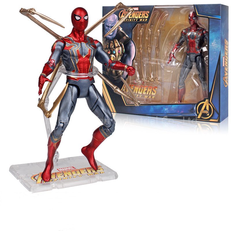 pvc flexible movable infinity war hero spider man action figure ...