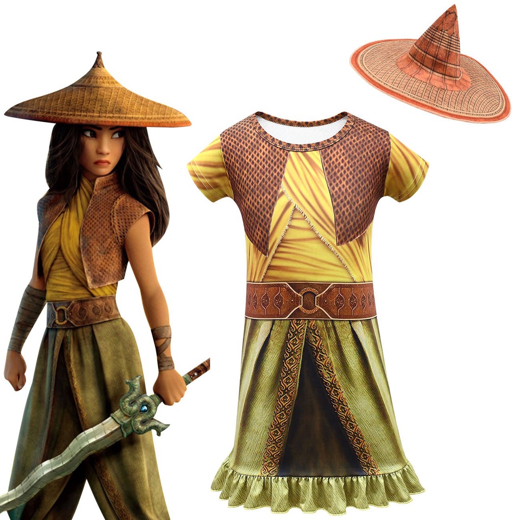 2021 Children Cartoon Character Halloween Raya and The Last Dragon ...