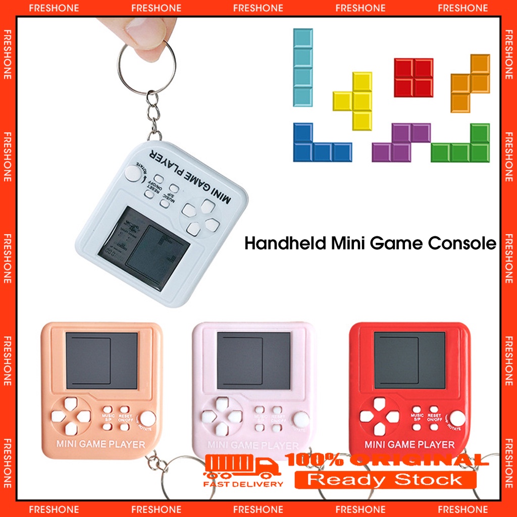 Fresh-Retro Game Console Key Chain Design Cartoon Vintage LCD Screen ...