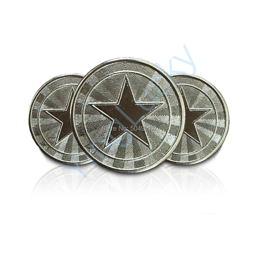 100 Pcs 25 * 1.85mm Metal Arcade Game Tokens Stainless Steel Arcade ...