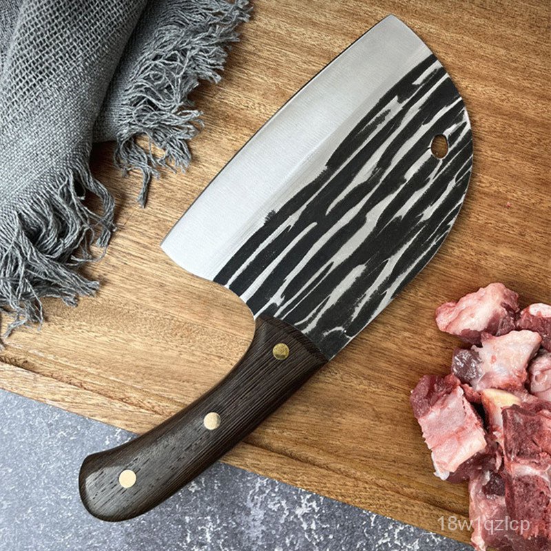 Traditional Handmade Forged Kitchen Knife Hammer Stainless Steel Chef's ...