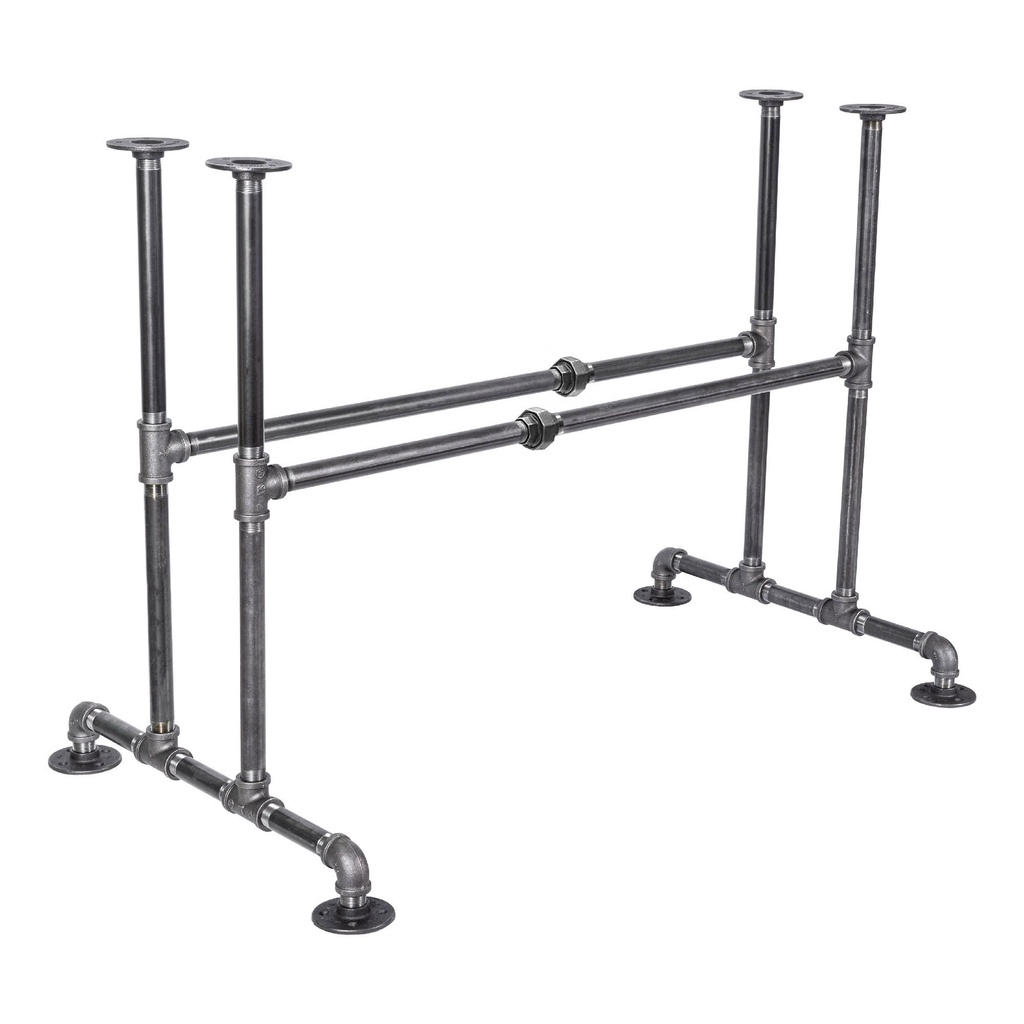 Retro black threaded metal steel pipe fittings table leg floor flanges ...