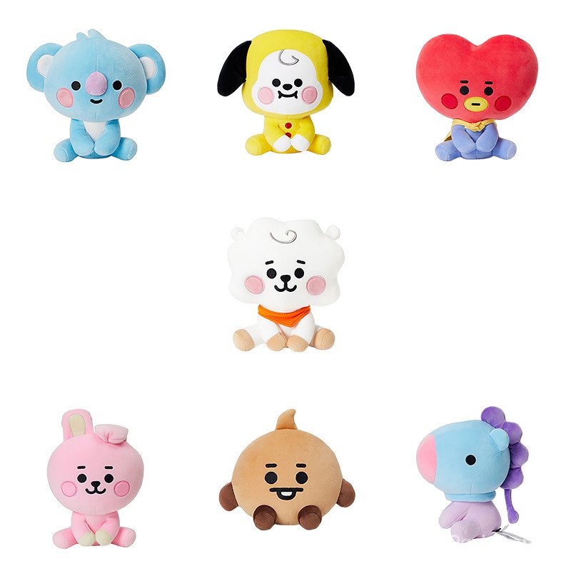 BT21 Super Star Plush Toy Cartoon Animal Doll Keychain Plush Standing Children Christmas G ...